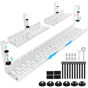 Yichuhaoxi Under Desk Cable Management 1.33 ft. Cable Management Under Desk, Easy Install Self ...
