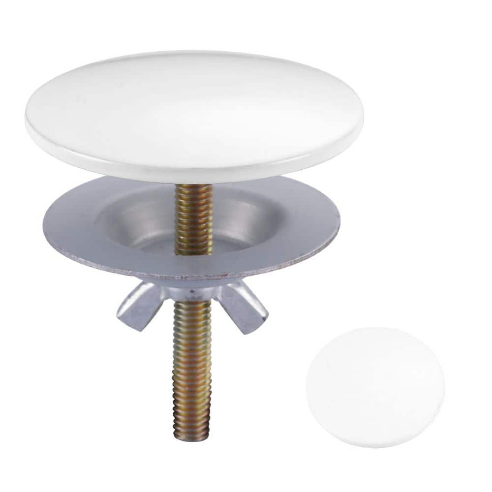 AVITAS 2 in. Kitchen Round Brass Sink Hole Cover in Biscuit White ...