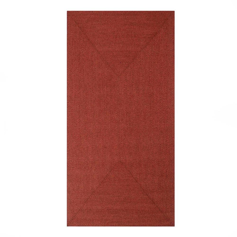 SUPERIOR Braided Brick 4 ft. x 6 ft. Solid Indoor/Outdoor Area Rug ...