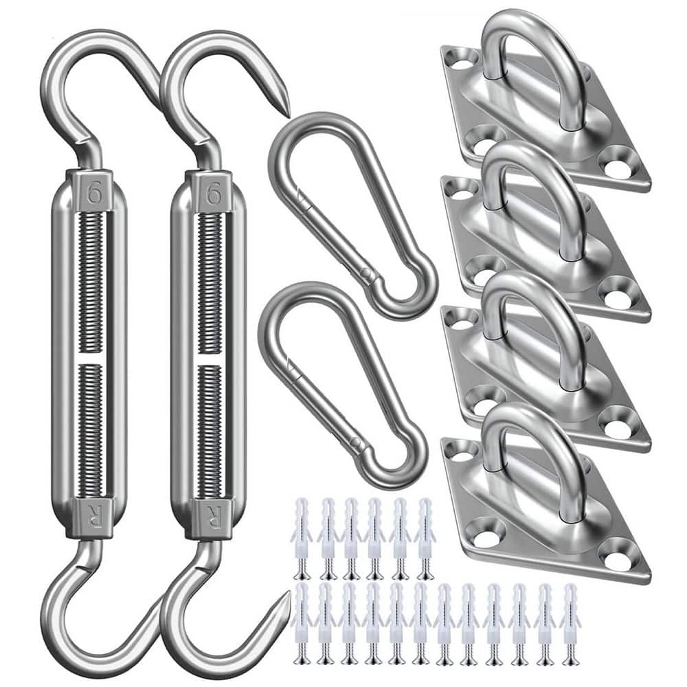 Oyezvary 6-8 in. 304 Stainless Steel Shade Sail Hardware Kit for ...