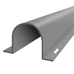 WIRE TRAK Wire Guard 1.5 in. x 5 ft. Flanged U-Channel Raceway, Gray ...