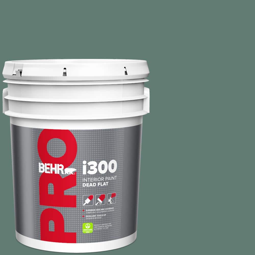 BEHR PRO 5 gal. #S430-6 Forest Edge Dead Flat Interior Paint PR31305 ...