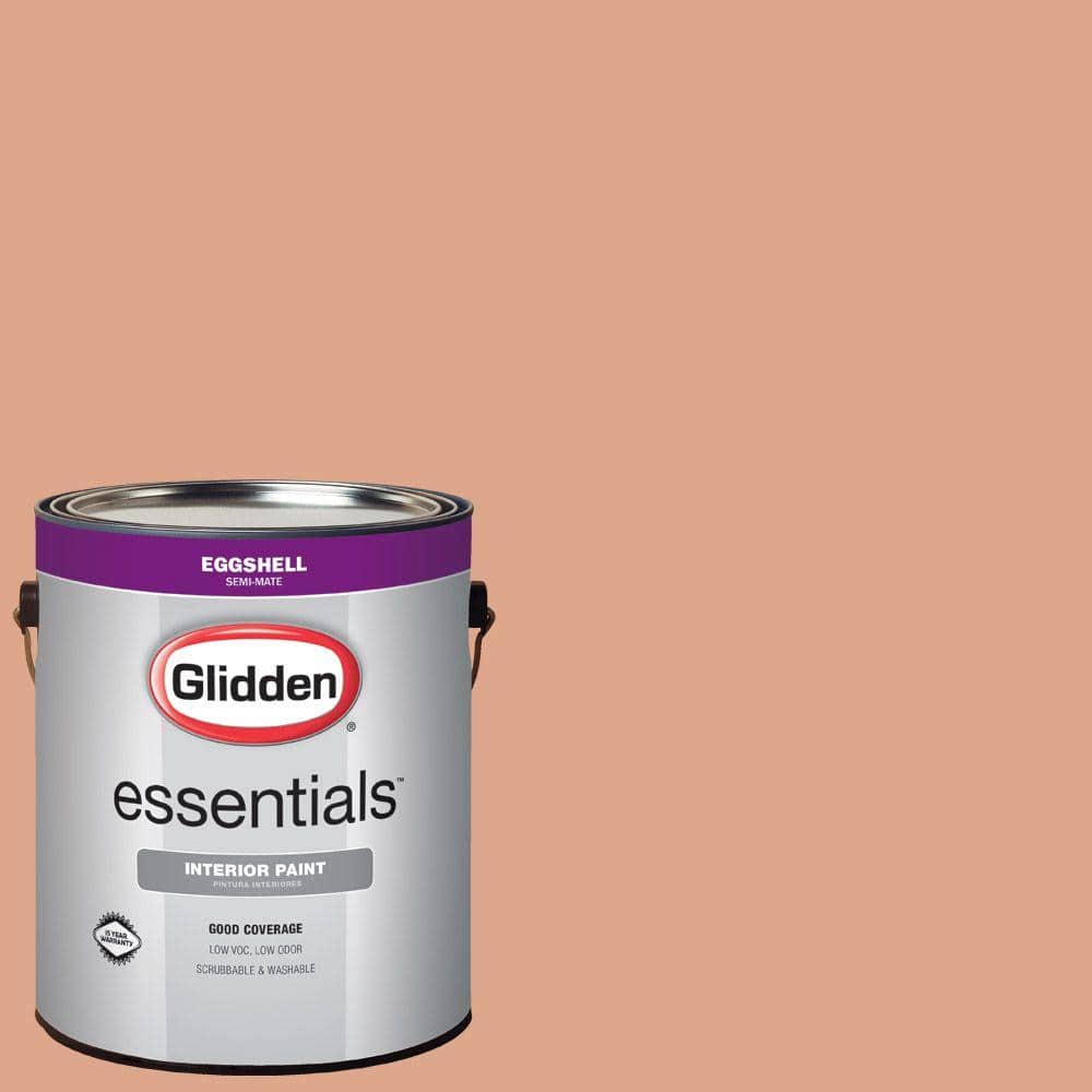 Glidden Essentials 1 gal. #HDGO10 Cozy Melon Eggshell Interior Paint ...