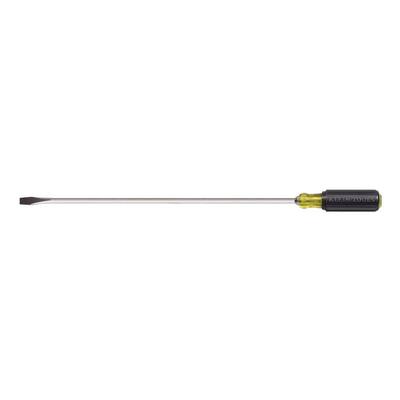 Klein Tools 3/8 in. Keystone-Tip Flat Head Screwdriver with 8 in. Square Shank- Cushion Grip ...
