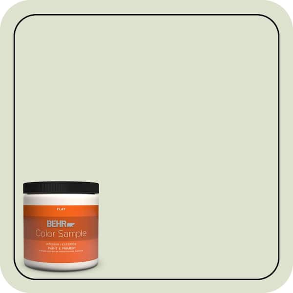 BEHR PREMIUM PLUS 8 oz. #M380-1 Cavan Flat Interior/Exterior Paint ...