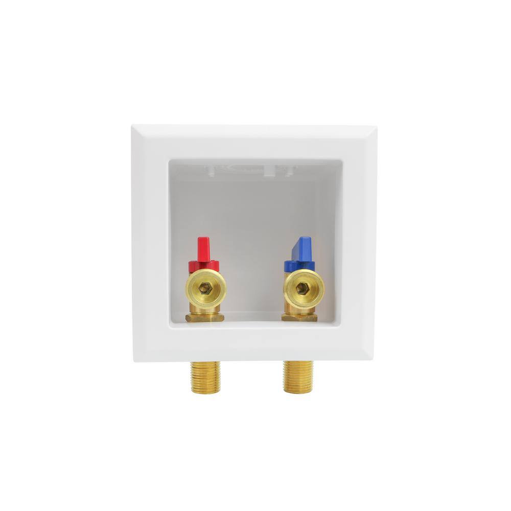 PLUMBFLEX 1/2 in. Sweat/MIP Brass Valve Fittings in White ABS Plastic ...