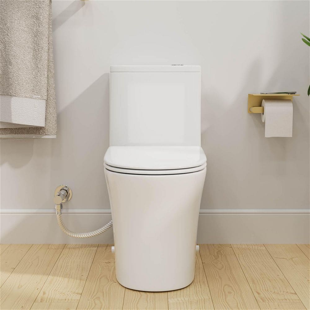 GIVING TREE 1-Piece 12 in. Rough-In Elongated 1.0/1.28 GPF Dual Flush ...