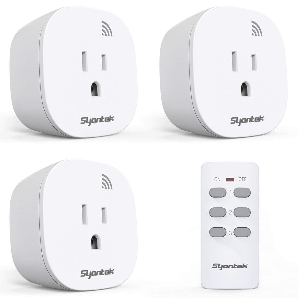 BIBIVIS White Wireless Remote Control Appliance Socket Light Switch Set ...