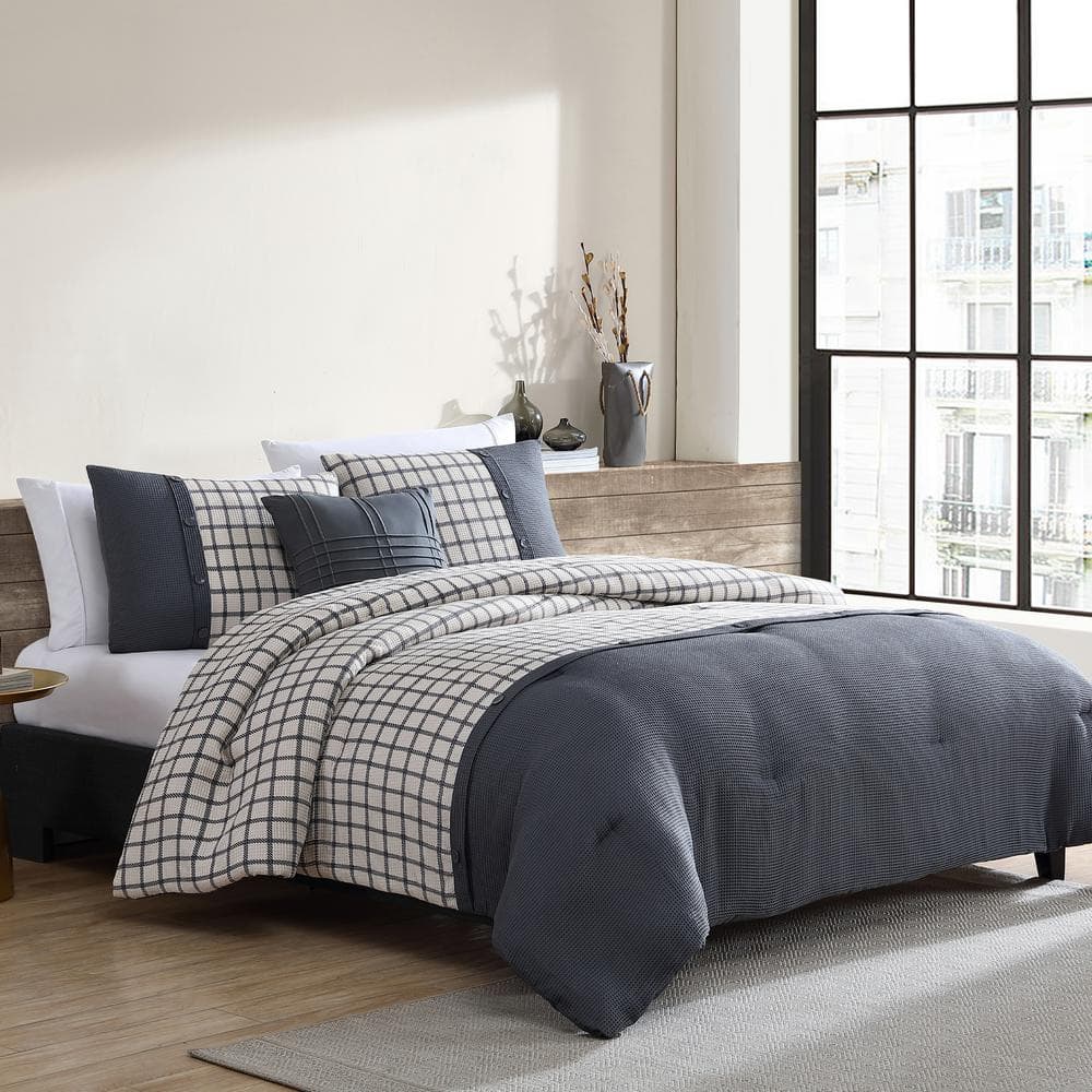 Modern Threads 4-Piece Maddox Microfiber Queen Embellished Comforter ...