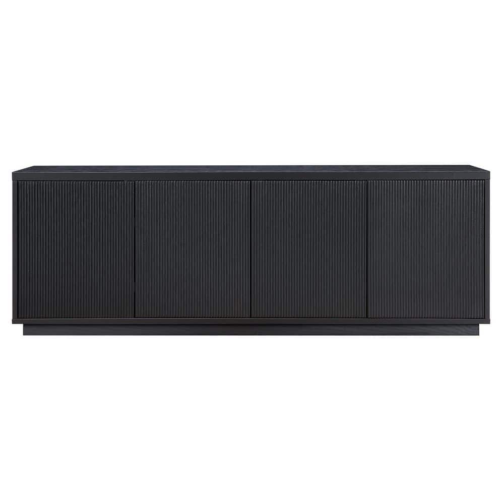 Meyer&Cross Hanson Rectangular Black Grain TV Stand for TV's Up To 75 ...