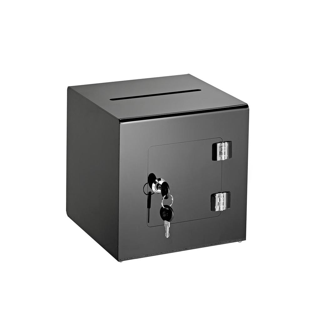 AdirOffice 8 in. x 8 in. x 8 in. Acrylic Suggestion Donation Box with ...