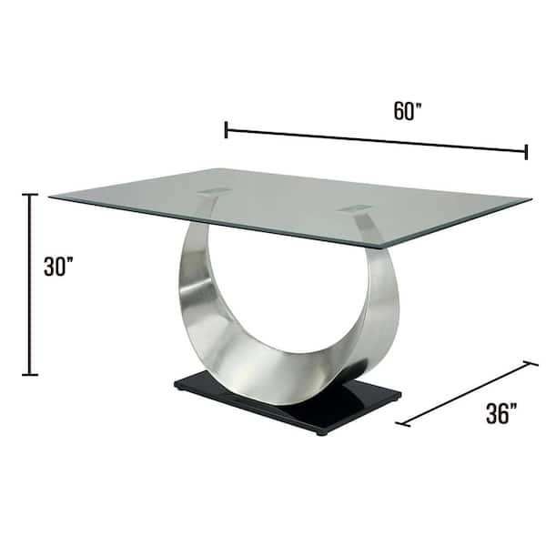 William's Home Furnishing Orla Silver Dining Table CM3726T-TABLE - The Home Depot