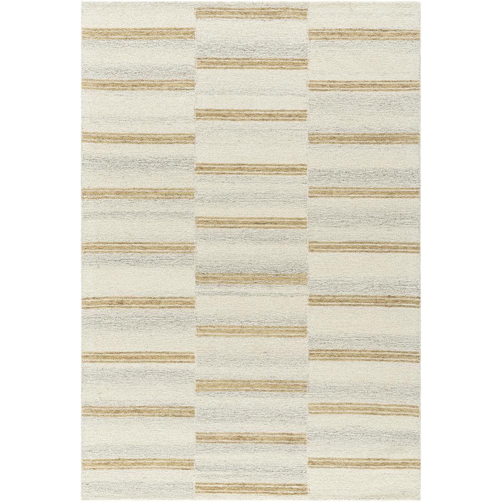 Livabliss Bournemouth 5 ft. x 8 ft. Light Brown Striped Indoor Area Rug ...