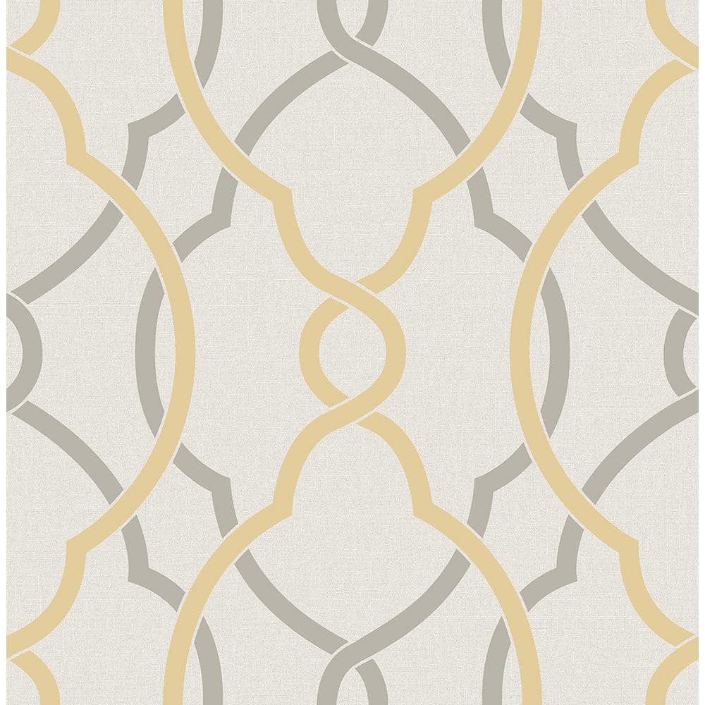 Reviews for A-Street Prints Sausalito Yellow Lattice Paper Strippable ...