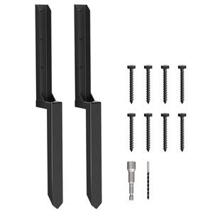 Angel Sar 15 in. Heavy-Duty Fence Post Anchor Repair Kit with Steel ...