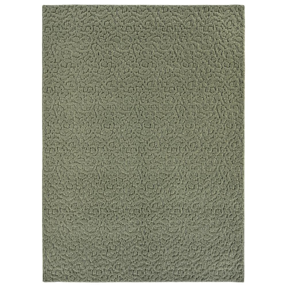 Garland Rug Ivy Sage 3 ft. x 5 ft. Casual Tufted Solid Color Floral ...