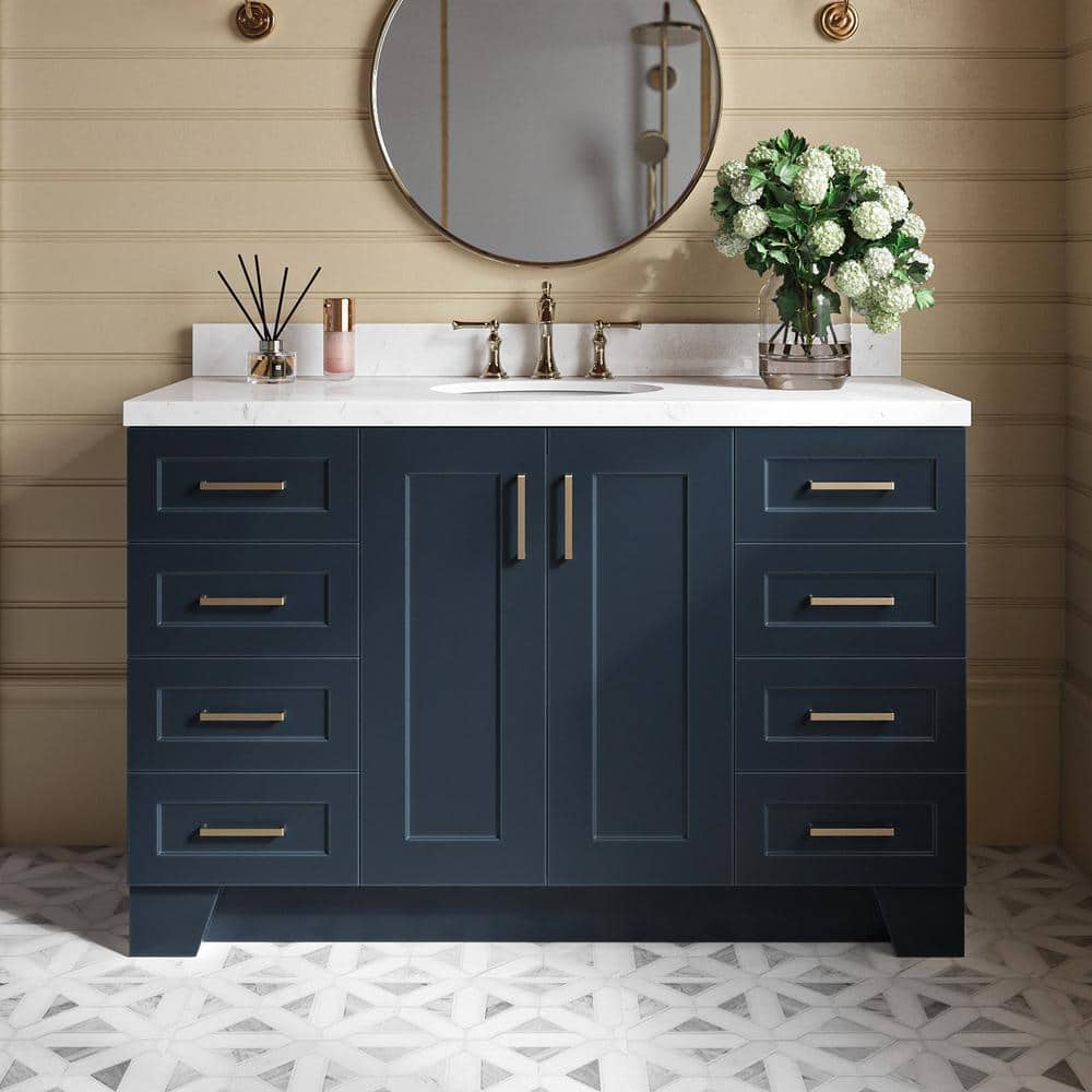 Reviews for ARIEL Taylor 54.25 in. W x 22 in. D x 36 in. H Single Sink Freestanding Bath Vanity ...