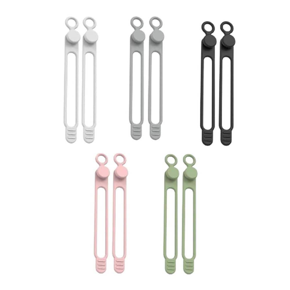 OBJLGEV Silicone Headphone Organizer Cable Management Ties Multipurpose ...