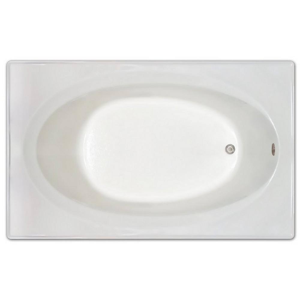 Pinnacle 6 ft. Rectangular Reversible Drain Drop-In Non-Whirlpool ...