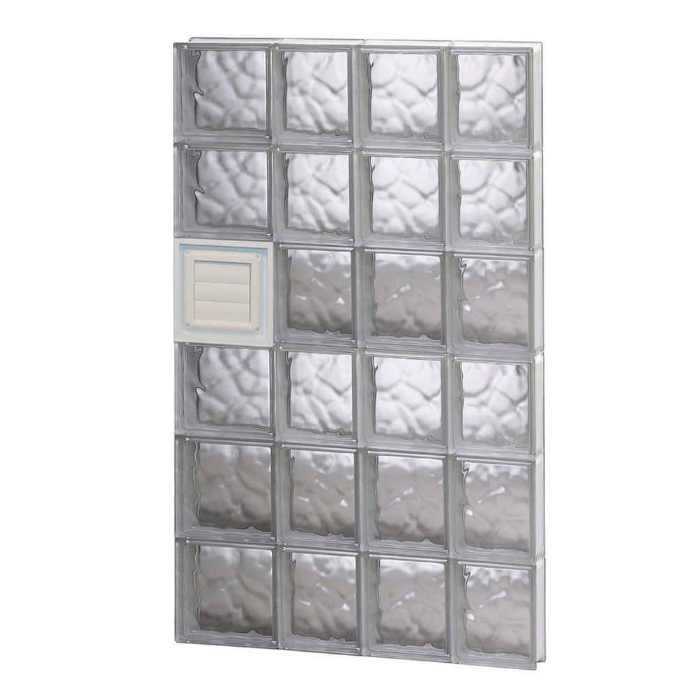 Clearly Secure 25 in. x 46.5 in. x 3.125 in. Frameless Wave Pattern ...