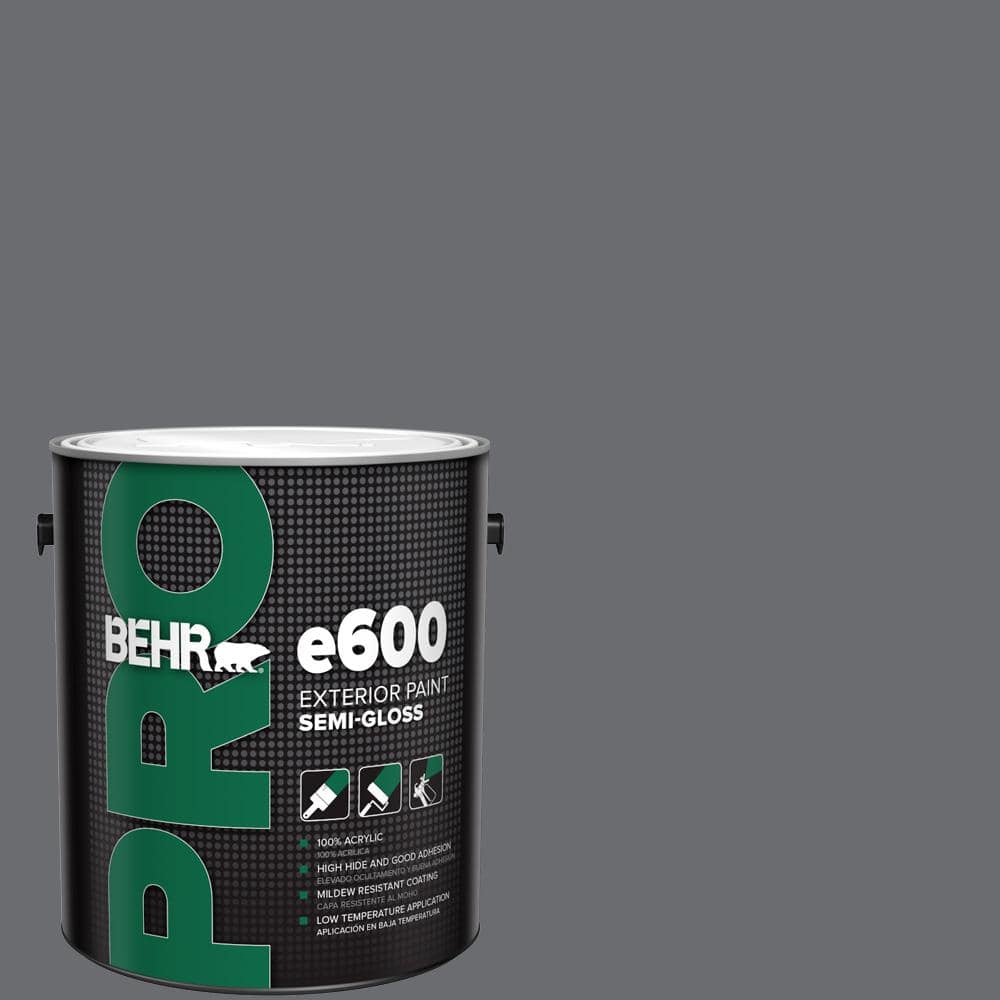 BEHR PRO 1 gal. #PPF-49 Platinum Gray Semi-Gloss Exterior Paint PR67301 ...