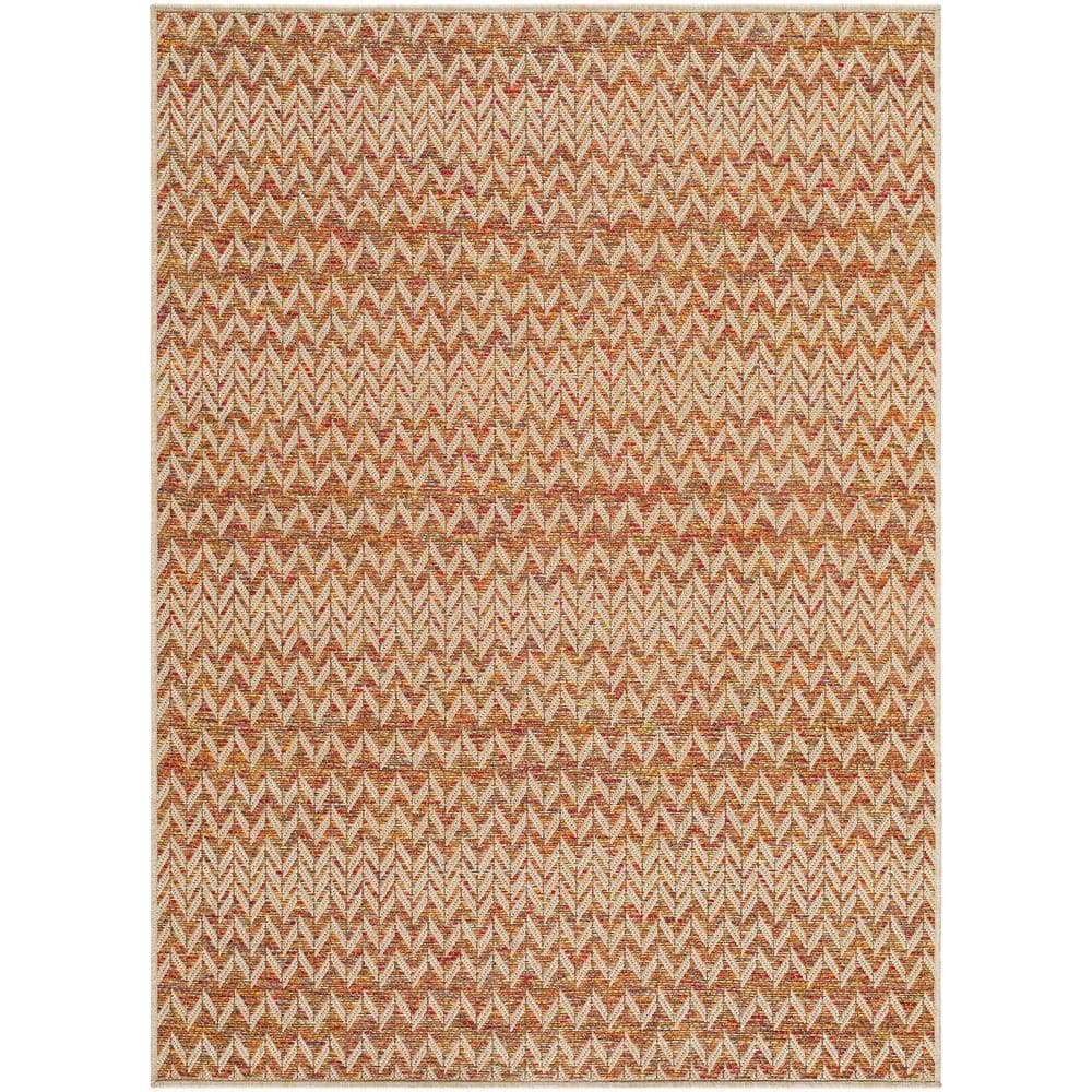 Livabliss Crete Beige Cottage 5 ft. x 7 ft. Indoor/Outdoor Area Rug ...