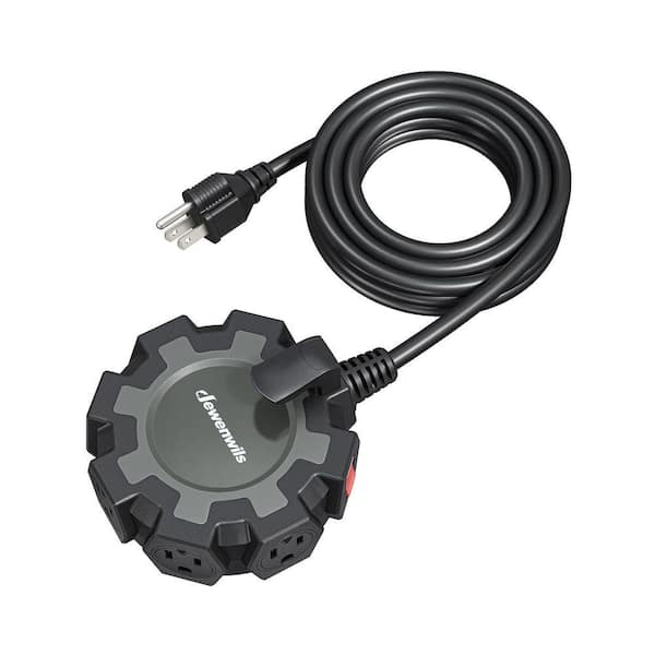 DEWENWILS 15 ft. 6-Outlet Industrial Heavy-Duty Power Strip for Garage ...