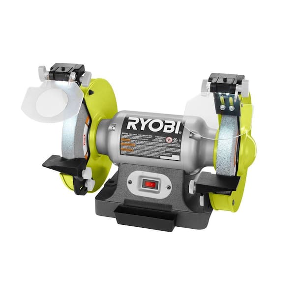 RYOBI 8 in. Bench Grinder Green BG828G - The Home Depot