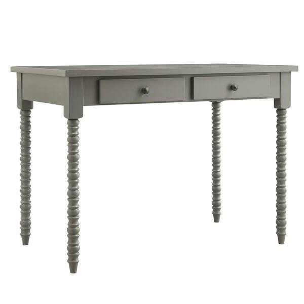 HomeSullivan 42 in. Frost Grey 2-Drawer Helix Legs Office Desk 40E577A ...