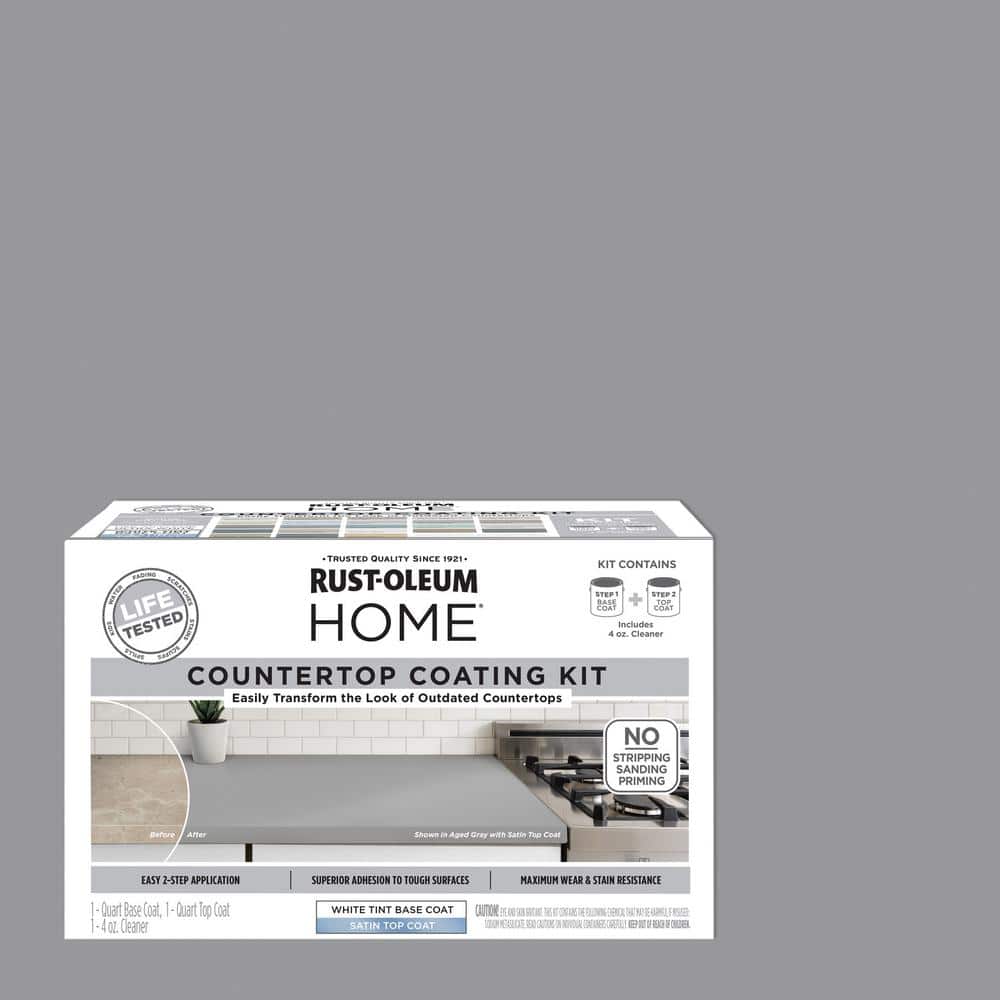 Reviews for Rust-Oleum Home 1 qt. Aged Gray Satin Interior Countertop ...