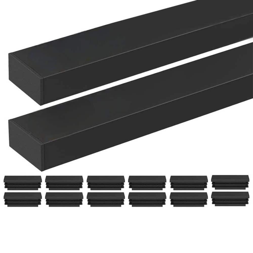 Afoxsos Rectangular Cable Railing Handrail 6.6in x 2.36in Black ...