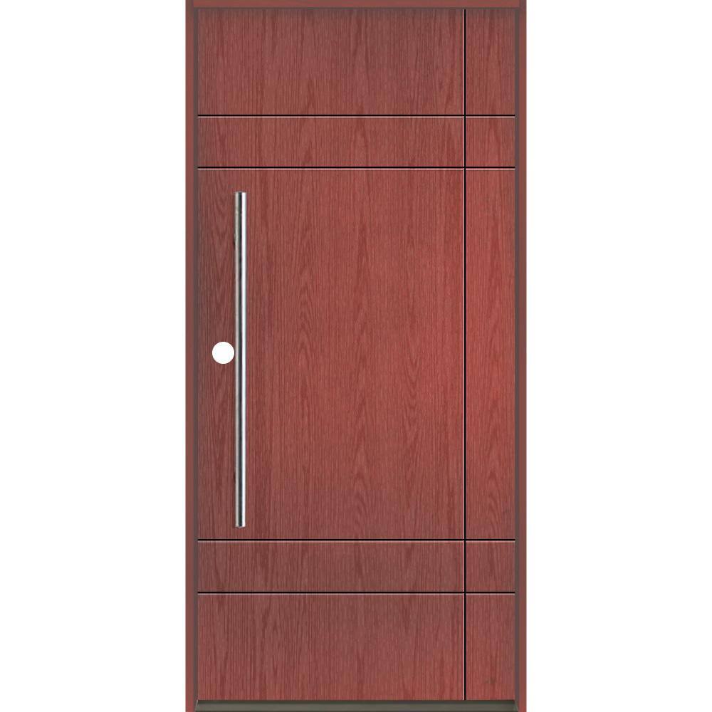 Krosswood Doors SUMMIT Modern Faux Pivot 36 in. x 79 in. Right-Hand ...