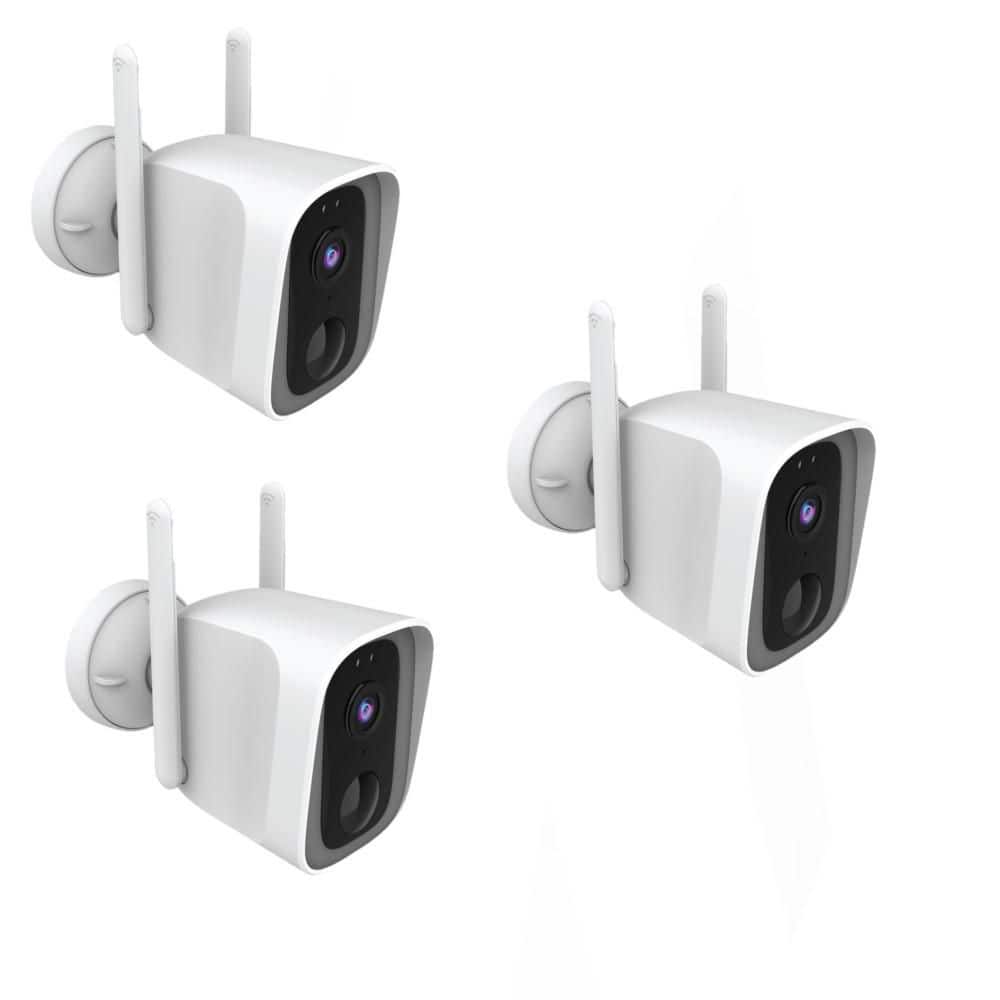 Feit Electric Battery Powered Outdoor Wall Mount Wi-Fi Smart IP ...