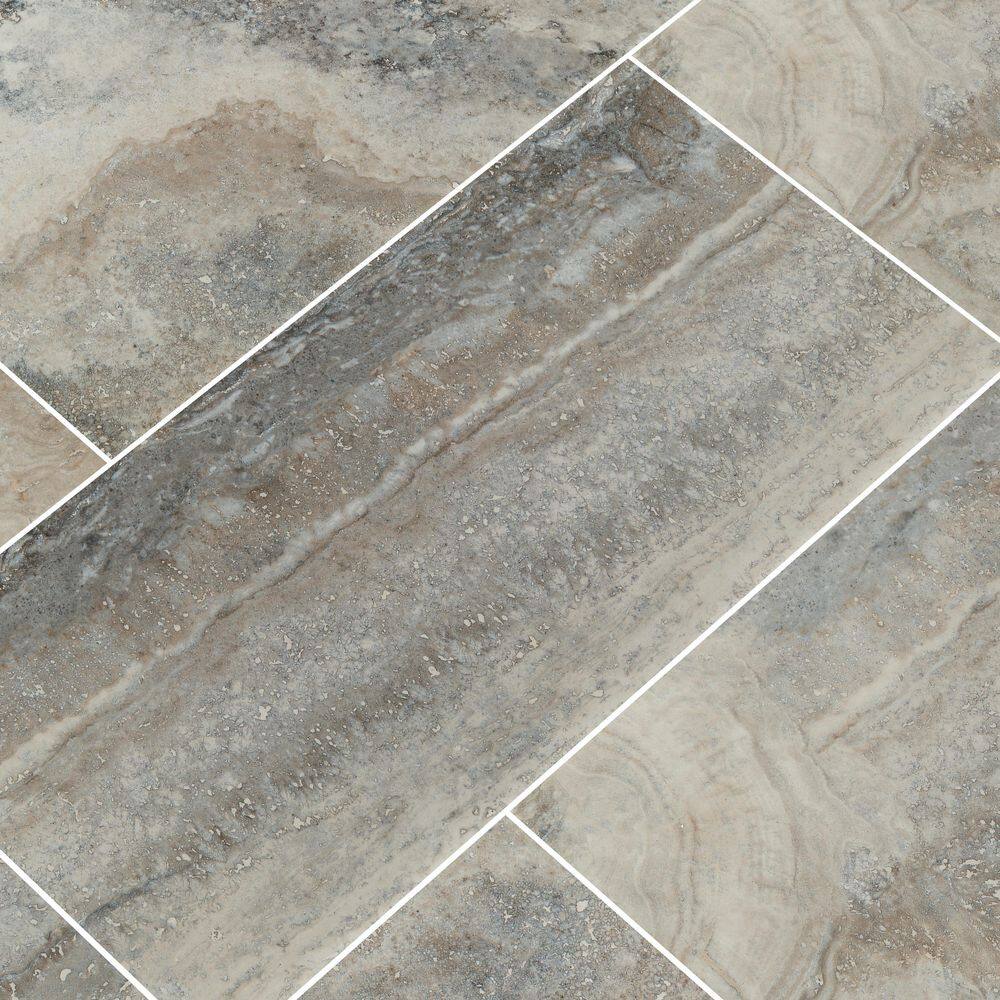 Buy Tuscany Azul 12 in. x 24 in. Polished Porcelain Stone Look Floor ...