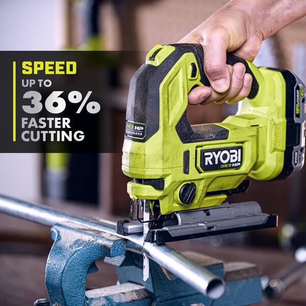 Ryobi jigsaw with battery store