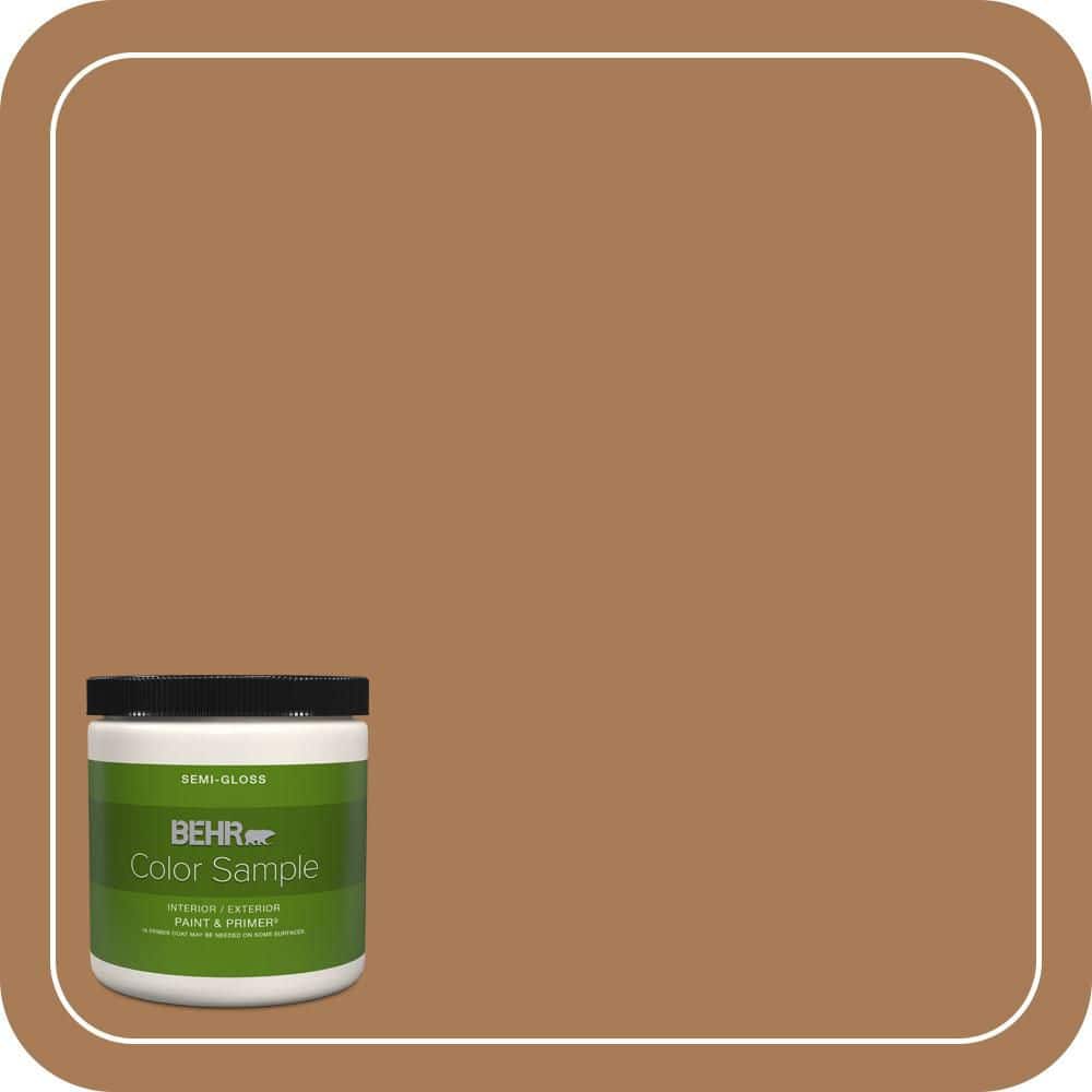BEHR PREMIUM PLUS 8 oz. #S270-7 Antique Penny Semi-Gloss Interior ...