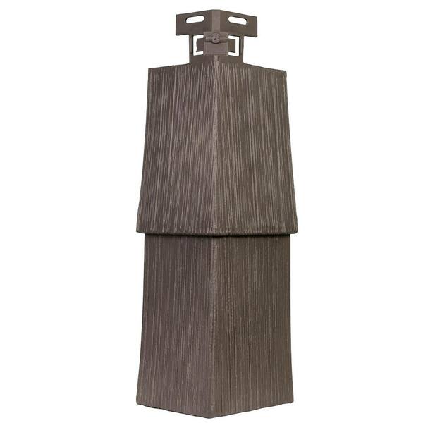 Novik Shake RS 4.5 in. x 14.63 in. Anthracite Plastic Rough Sawn Shake ...