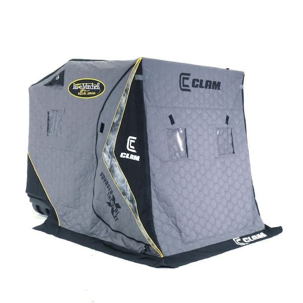Clam X600 Thermal 5-Person to 7-Person Outdoor Portable Pop Up Ice ...