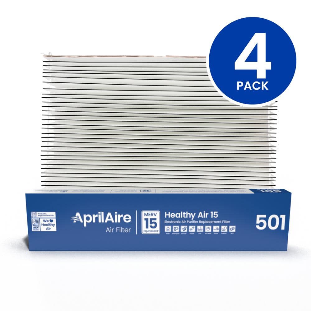 AprilAire 501 16 in. x 25 in. x 6 in. MERV 15 Equivalent FPR 10 Pleated ...