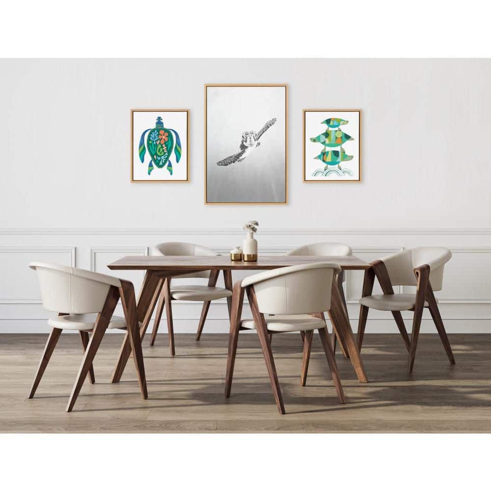 Kate and Laurel Sylvie "Sea Turtle" by Simon Te 3-Piece Natural Framed ...