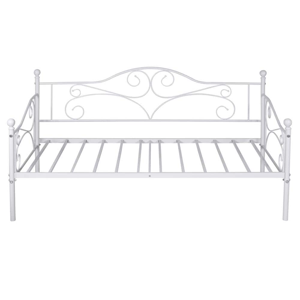 VECELO Metal Daybed Frame，White Modern Twin Daybed Frame ，Child Bed ...