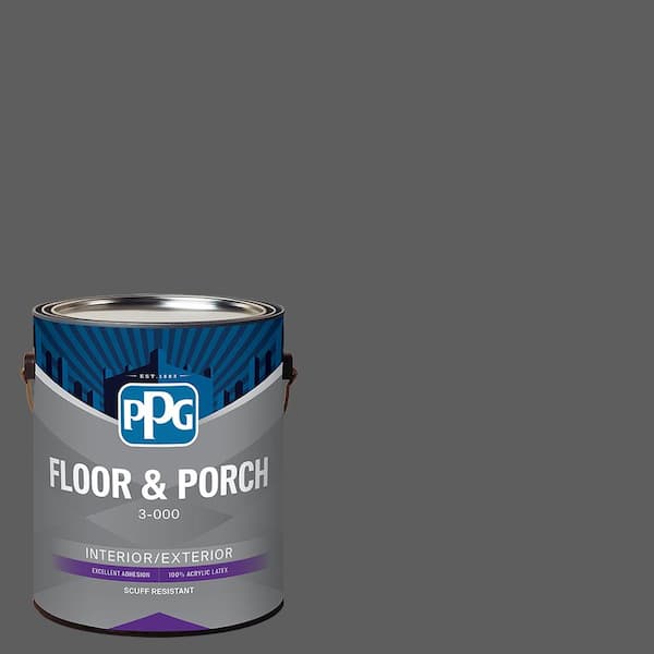 PPG 1 gal. PPG0996-7 Summer Shadow Satin Interior/Exterior Floor and ...
