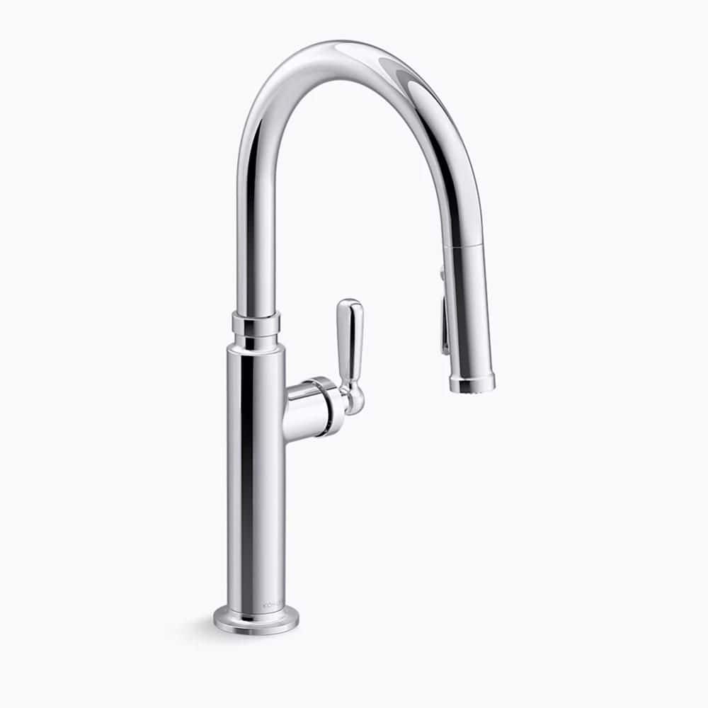 KOHLER Edalyn Touchless Pull Down Sprayer Kitchen Faucet With Three-Function Sprayhead In ...