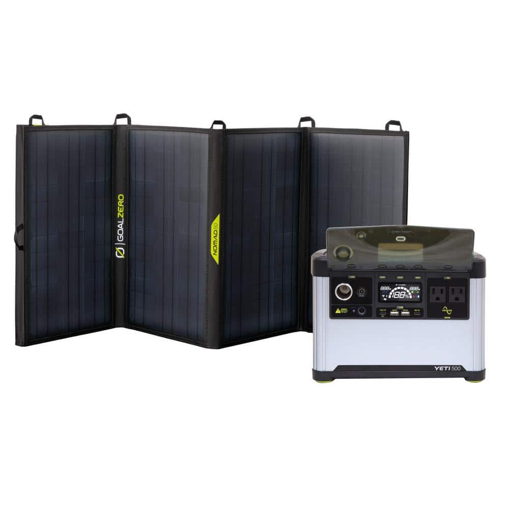 Goal Zero Yeti 300 Portable 300-Watt Power station with Nomad 50-Watt ...