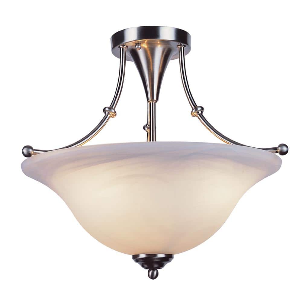 Reviews for Bel Air Lighting Perkins 18 in. 3-Light Brushed Nickel Semi ...