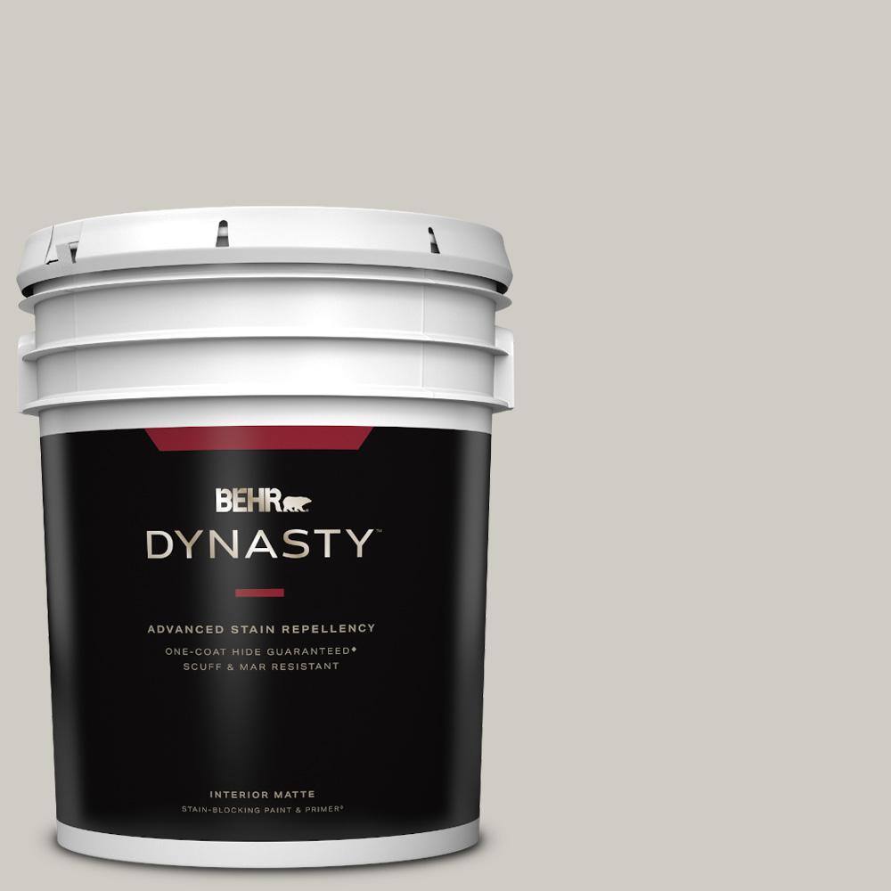 BEHR DYNASTY 5 gal. #PPU26-10 Chic Gray Matte Interior Stain-Blocking ...