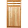 6 ft. x 3 ft. Premium Cedar Venetian Top Fence Gate with Stained (SPF ...