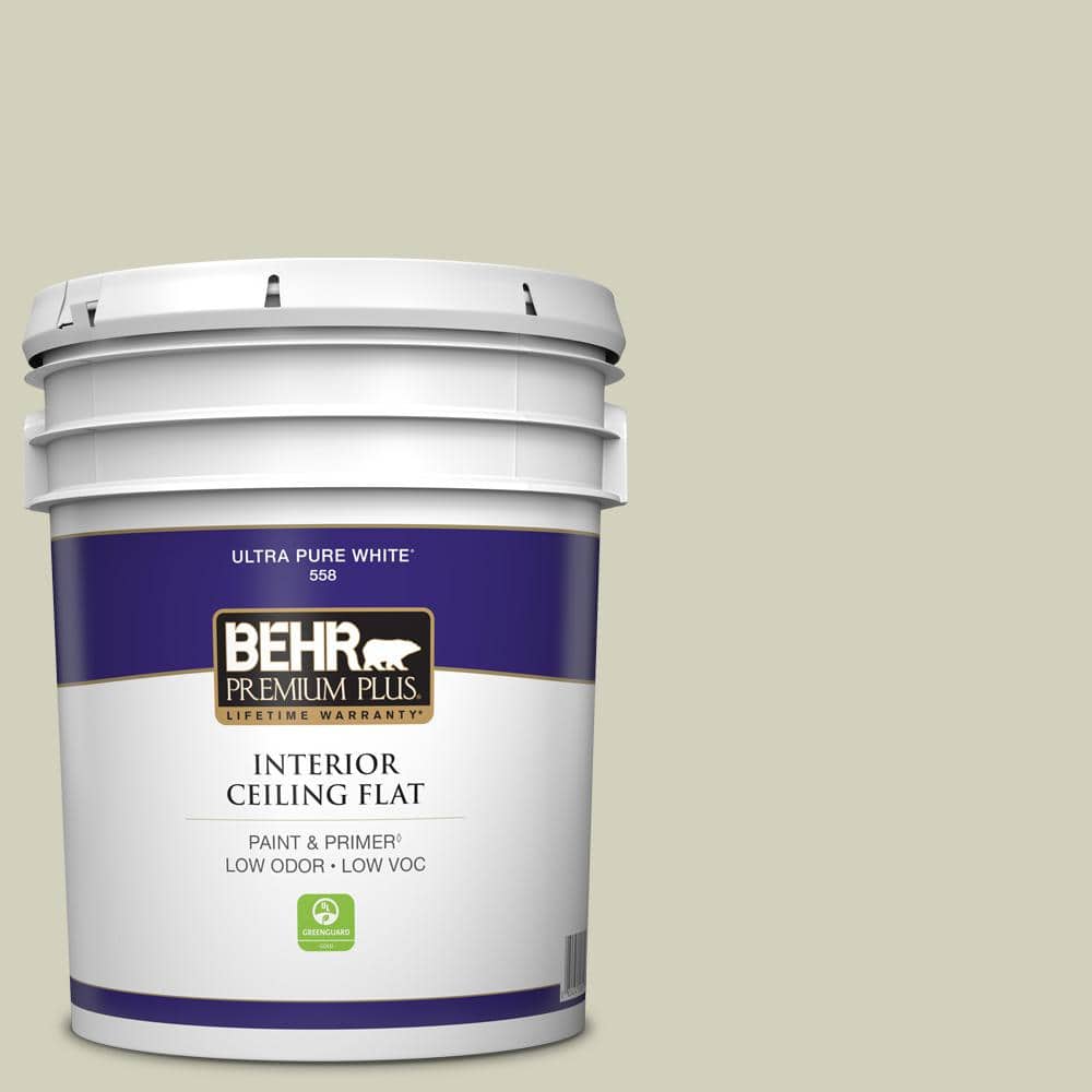 BEHR PREMIUM PLUS 5 gal. #400E-3 Mountain Haze Ceiling Flat Interior ...