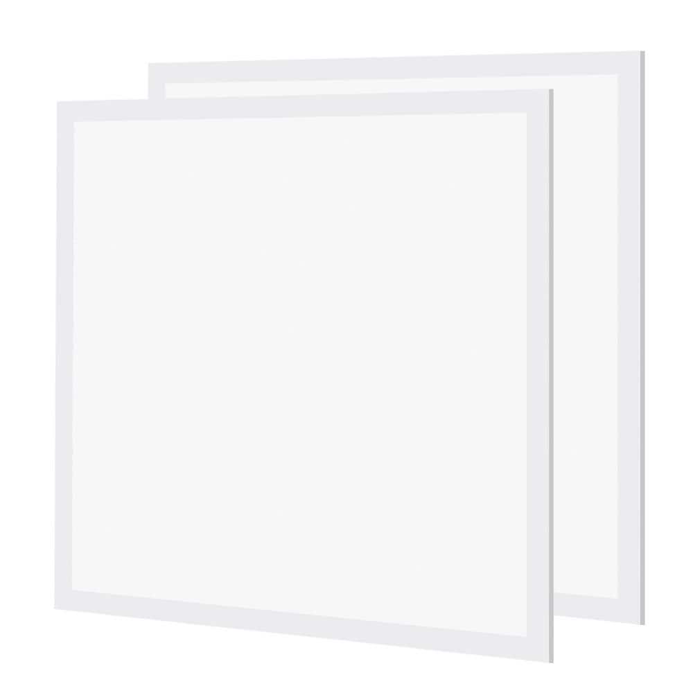 Bieuoram 2 ft. x 2 ft. 5800 Lumens Integrated LED Panel Light, 5000K ...