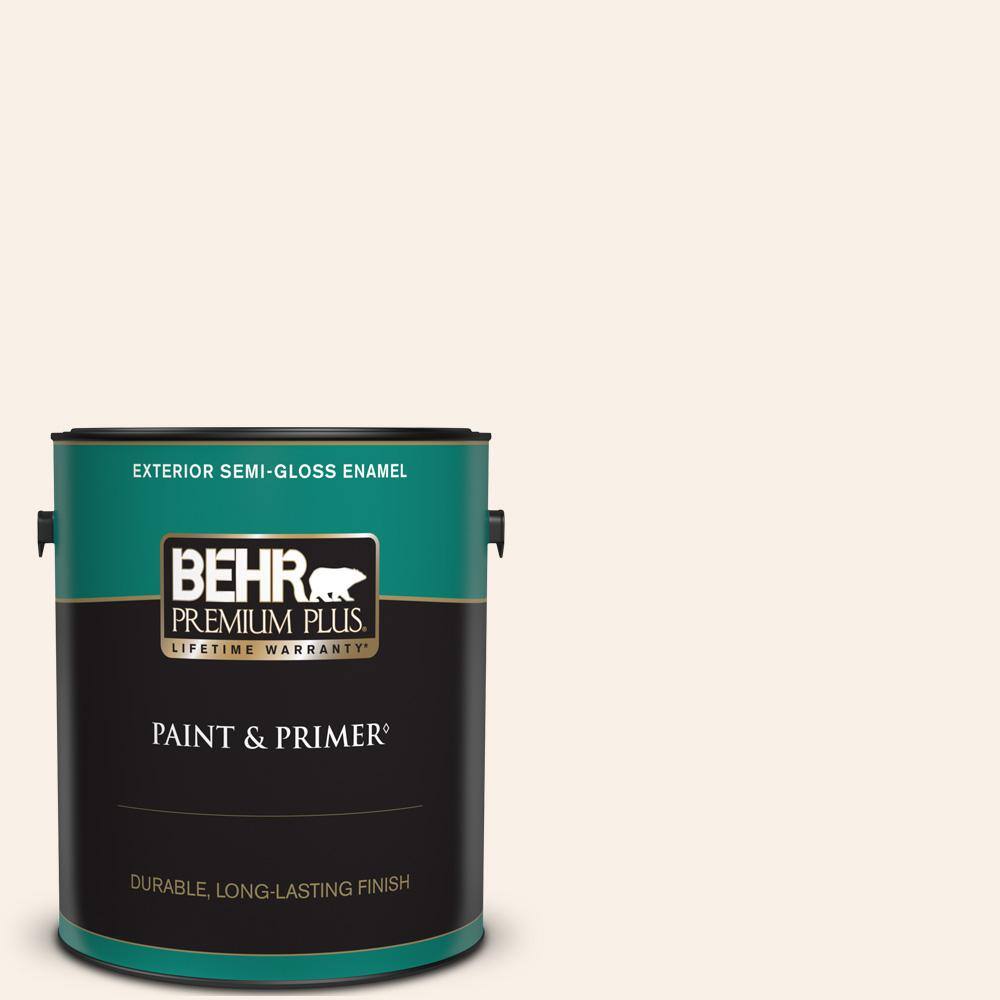 BEHR PREMIUM PLUS 1 gal. #RD-W05 Moonlit Beach Semi-Gloss Enamel ...
